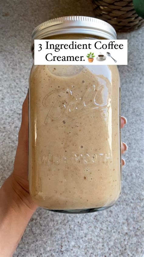 3 Ingredient Homemade Coffee Creamer With Dates