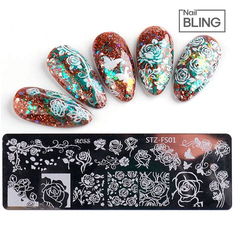 네일블링 네일 아트 디자인 도장 판 플레이트 꾹꾹이 스탬프 드로잉 스크래퍼 Plate 13 위시버킷