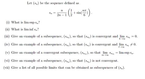 Solved Let Sn Be The Sequence Defined As Sn N Ni Chegg