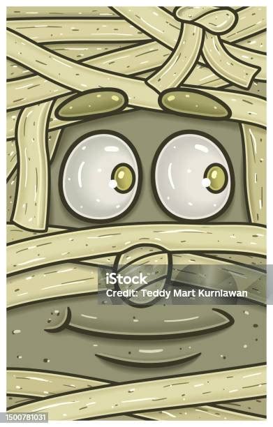 미라 얼굴 표정 캐릭터 만화의 희망찬 표정 벽지 표지 라벨 및 포장 디자인 10월에 대한 스톡 벡터 아트 및 기타 이미지 10월 가리기 가을 Istock