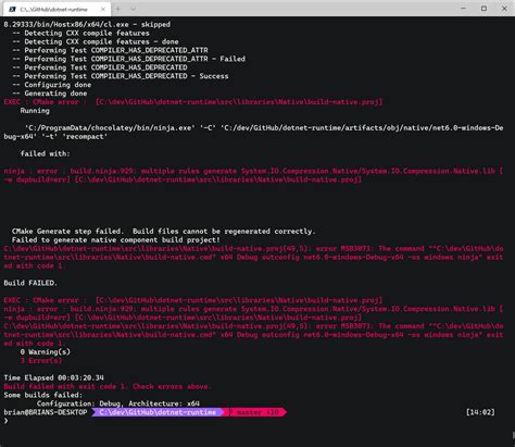 Error When Building Using The Ninja Flag · Issue 47314 · Dotnetruntime · Github