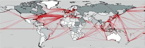 Global Trade Map Displaying Restricted Export Routes And Sanctions