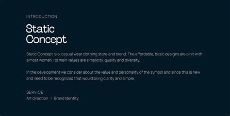 Static Concept On Behance