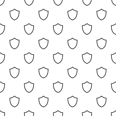 Security Shield Seamless Pattern Shield Protection Vector Geometric Illustration Stock Vector