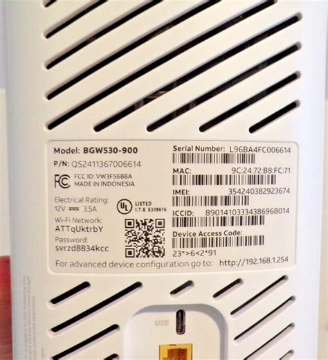 Atandt All Fi Hub Internet Air Model Bgw530 900 Wpower Supply For Sale