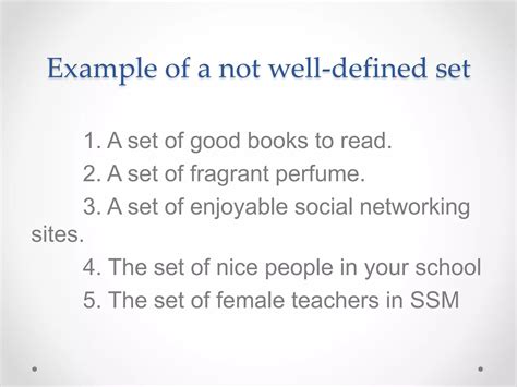 Lesson 1 1 Basic Ideas Of Sets Part 1 Pptx Programming Languages Computing