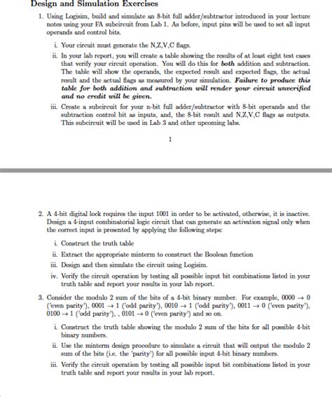 Design And Simulation Exercises Using Logisim Chegg