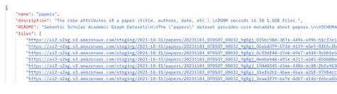 Tutorial Semantic Scholar Academic Graph API