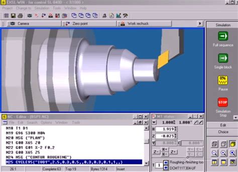 Simulation Turning Video For The Program Lathe Cnc Drawing And Graphics