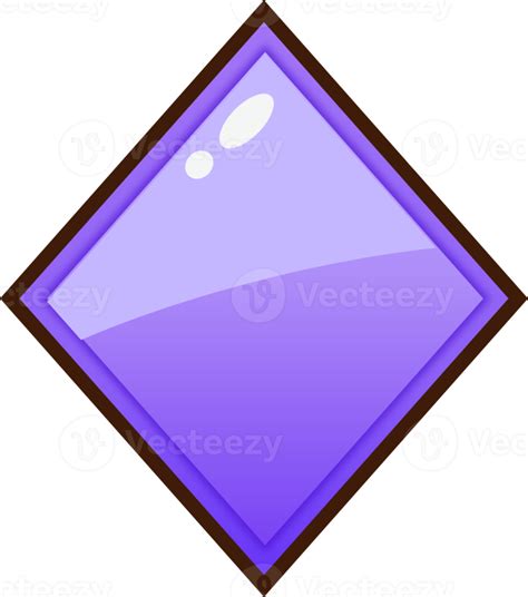 Purple Cartoon Triangle Button PNG