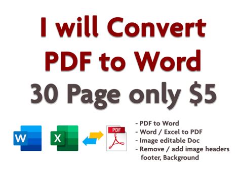 Do Pdf To Wordexcel Wordexcel To Pdf By Isaacraja Fiverr