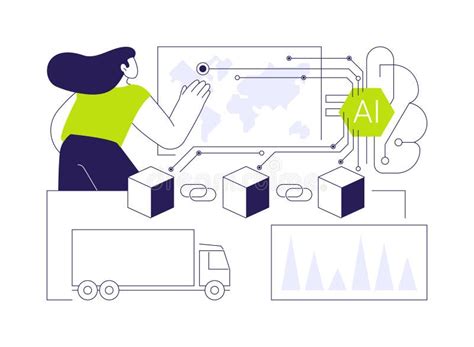 Enhanced Transparency With Ai Backed Blockchain Abstract Concept Vector Illustration Stock