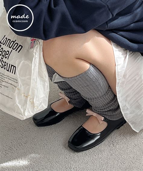 자체제작당일발송 멜팅 핑크리본 밴딩 통굽 말랑 메리제인 스트랩 스퀘어 하객룩 플랫 220mm가능 에이블리