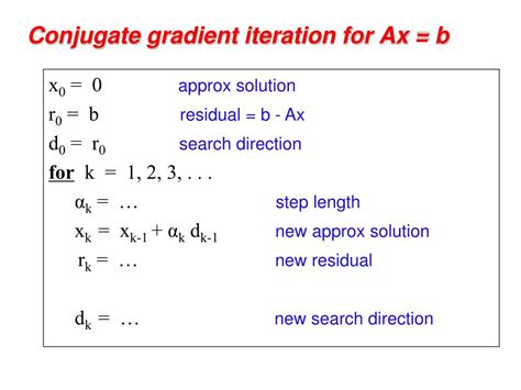 Ppt Cs240a Conjugate Gradients And The Model Problem Powerpoint