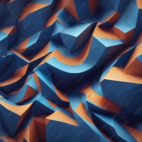 Premium Photo Abstract Blue Polygon Curve Shape Background