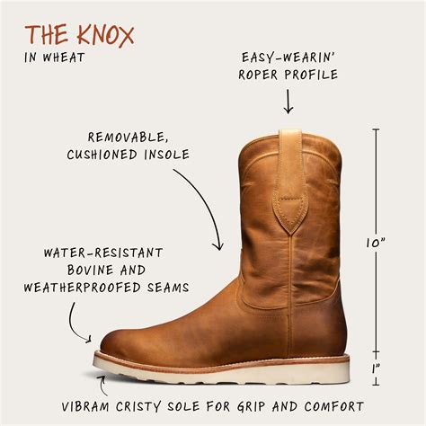 Mens Wedge Roper Boots The Knox Wheat Tecovas