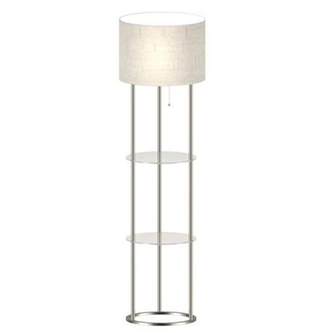 Adesso 61 In Shelf Floor Lamp With Glass Shelves Af42889 The Home Depot