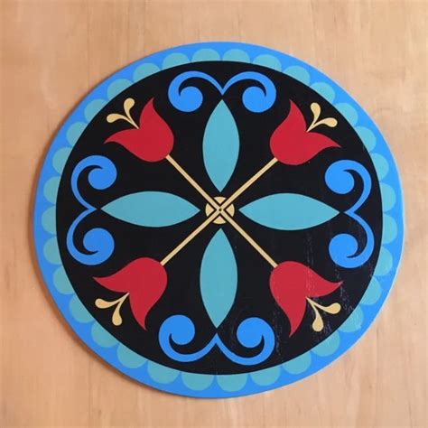 Compass Rose Moon Phase Hex Sign Pa Dutch Style Promoting Clear