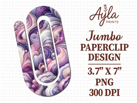 Purple Galaxy Pattern Jumbo Paperclip Graphic By Ayla Prints · Creative