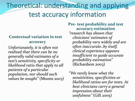 Ppt Test Accuracy Evidence And Diagnostic Decision Making Powerpoint Presentation Id2784735