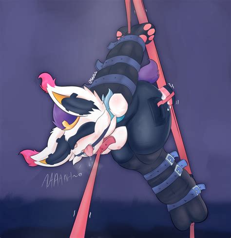 Rule 34 Anthro Armbinder Binder Restraint Blindfold Bondage Bondage