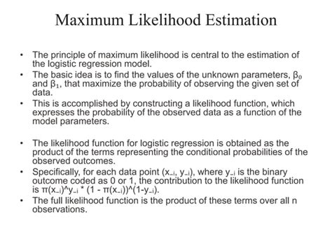 Conditional Probablity In Logistic Regression Pptx Physics Science