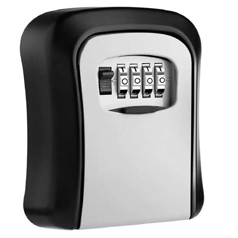 key lock box wall mounted aluminum alloy key safe box weatherproof 4