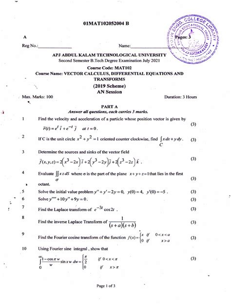 Analysis Of Solutions To Differential Equations Vector Calculus