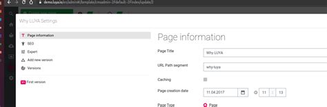 slug field missing · issue 275 · luyadev luya module cms · github