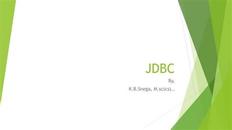 Jdbc Java Database Connectivity Ppsx