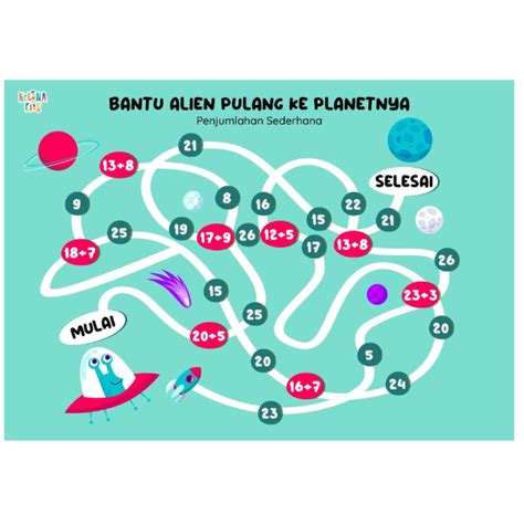 [ Printable Activity ] Worksheet Labirin Matematika