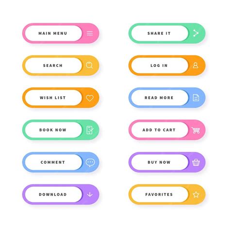 Free Vector Flat Design Call To Action Button Set