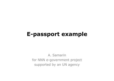 E Passport Example Ppt