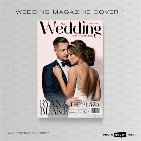 Wedding Magazine Cover 1 For Canva Photo Booth Talk
