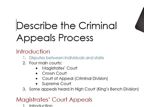 A Level Law Criminal Appeals Essay Model Plan Teaching Resources