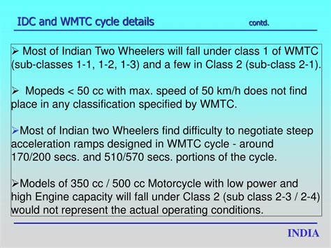 Ppt Indias Concerns Regarding Proposed Wmtc Cycle Development By