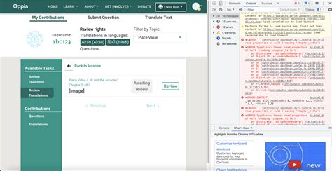 Bug Accepting Some Translation Suggestions Gives Console Errors · Issue 16599 · Oppiaoppia