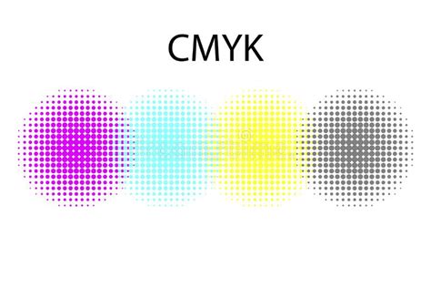 Cmyk Colors Circles Gradient Color Vector Illustration Stock Image Stock Vector