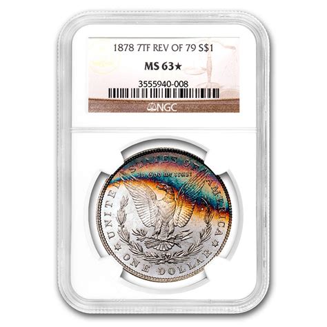 Buy 1878 Morgan Dollar 7 Tf Rev Of 79 Ms 63 Ngc Toned Apmex