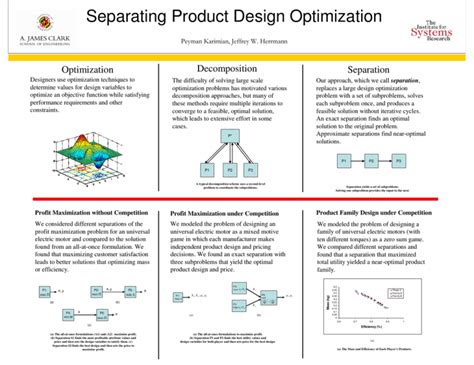 Separating Product Design Optimization Optimization Separation Peyman