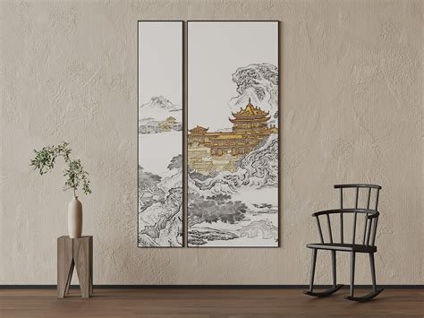 挂画 新中式装饰画 室内设计 拓者设计吧