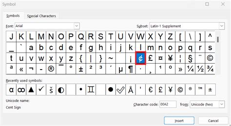 How To Insert Cent Symbol In Excel Myexcelonline
