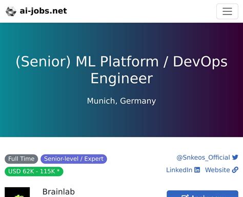 [hiring] senior ml platform devops engineer in munich germany r ai ml jobs