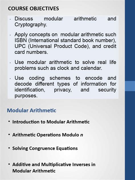 Modular Arithmetic In Isbn And Upc Pdf Mathematics Arithmetic