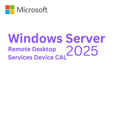Windows Server 2025 Remote Desktop Services 50 Device Cal License Key