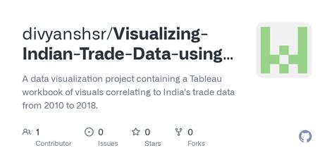 Github Divyanshsrvisualizing Indian Trade Data Using Tableau A Data Visualization Project