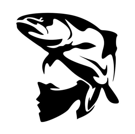 Jumping Salmon Stencil Craft Art Laser Cut Template Digitial Download Dxf Svg Mp4 Etsy