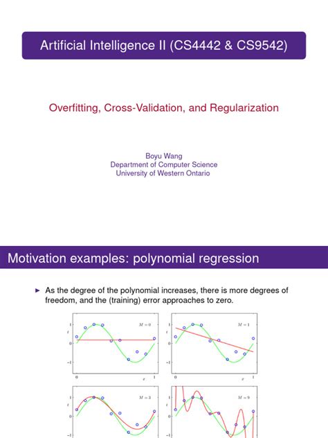 Lecture 4regularization Pdf Cross Validation Statistics