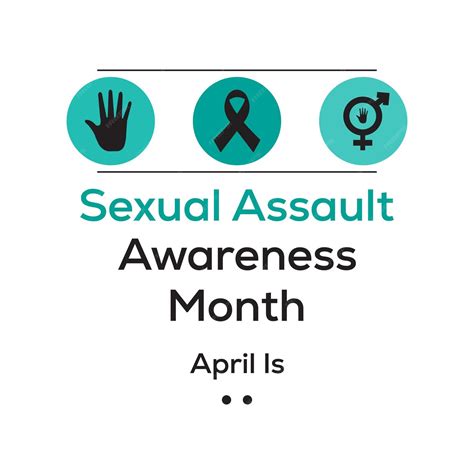 Premium Vector Sexual Assault Awareness Month Sexual Card Poster