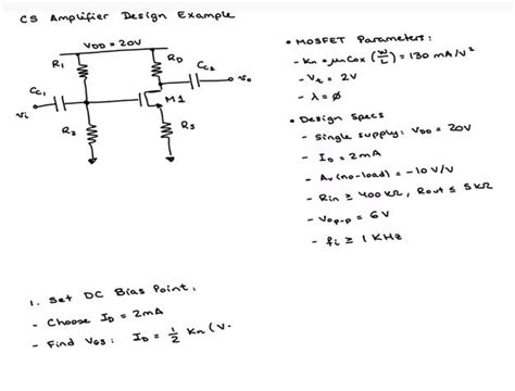 Mosfet How To Bias A Common Source Amplifier Electrical Engineering Stack Exchange